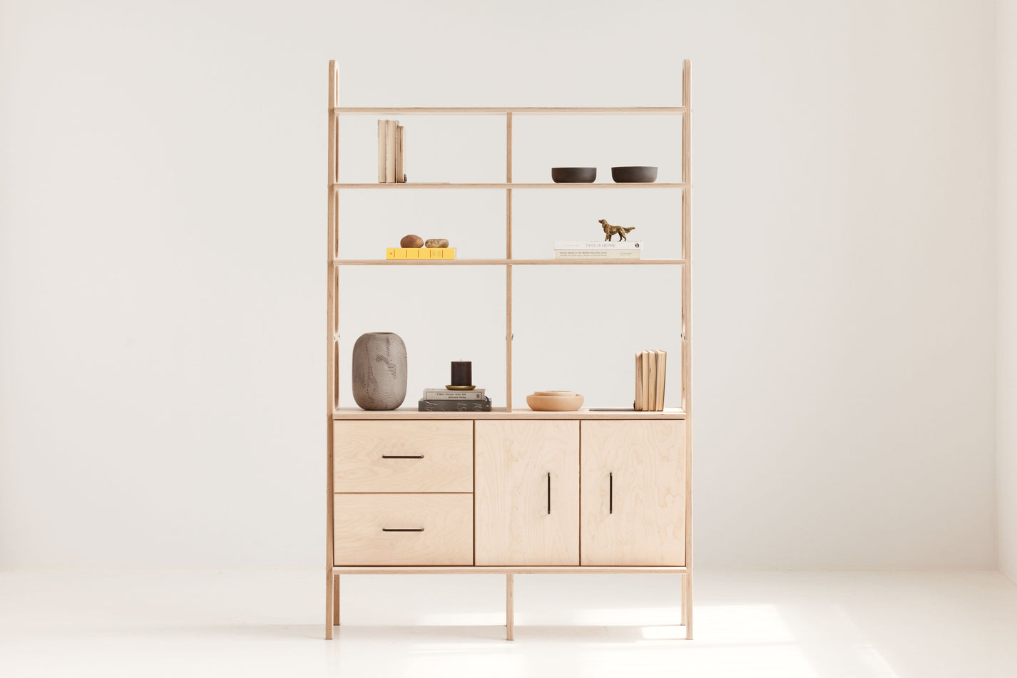 Mid-Century Bookcase Maxi: Cabinet and Drawers
