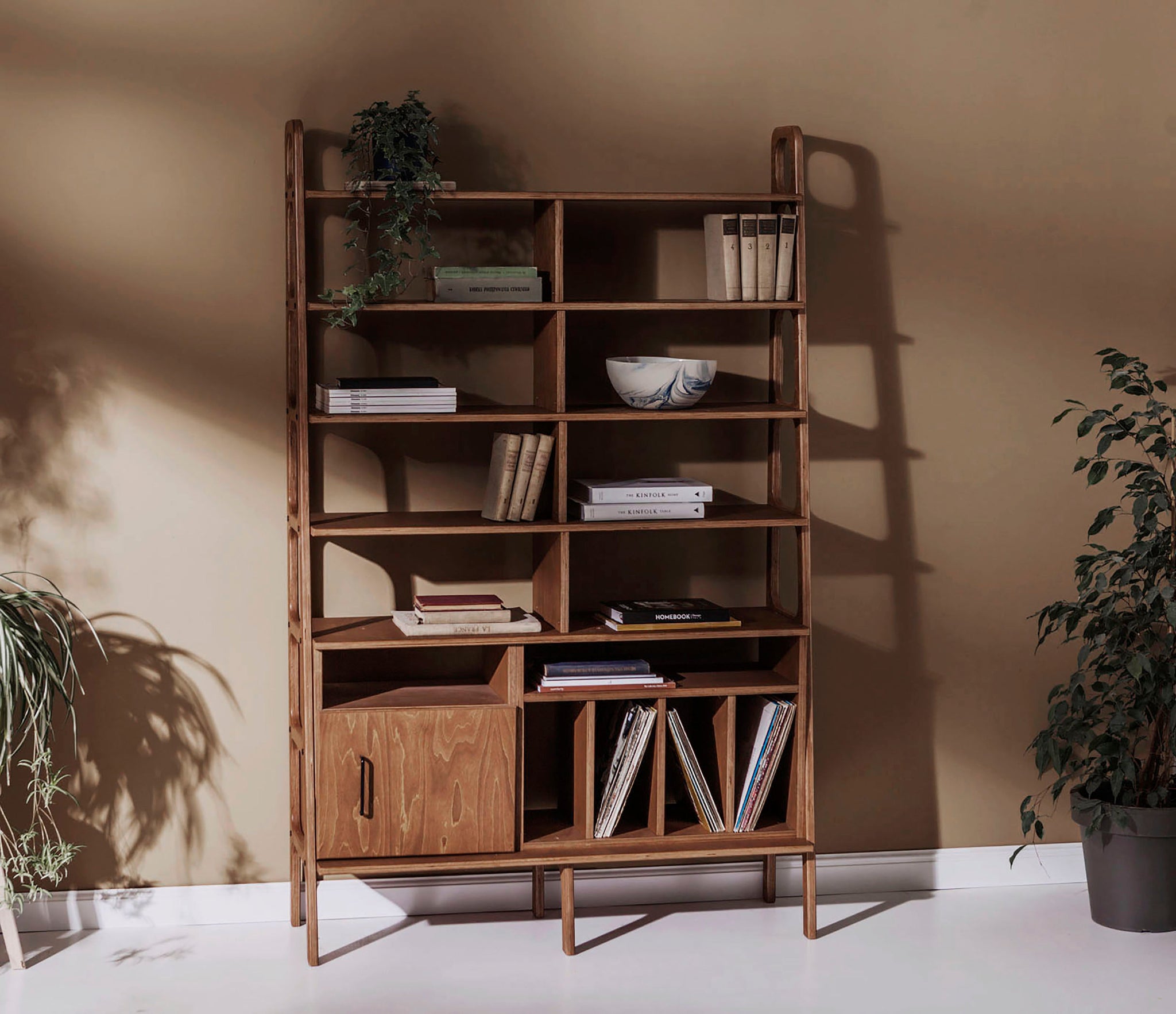 Mid-Century Modern Bookshelf: Vinyl Record Storage
