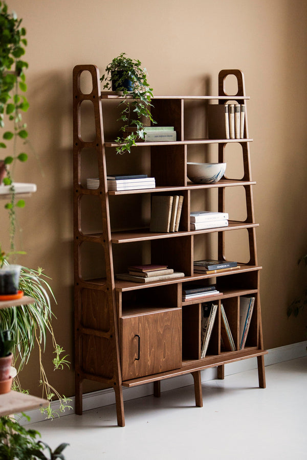 Mid-Century Modern Bookshelf: Vinyl Record Storage