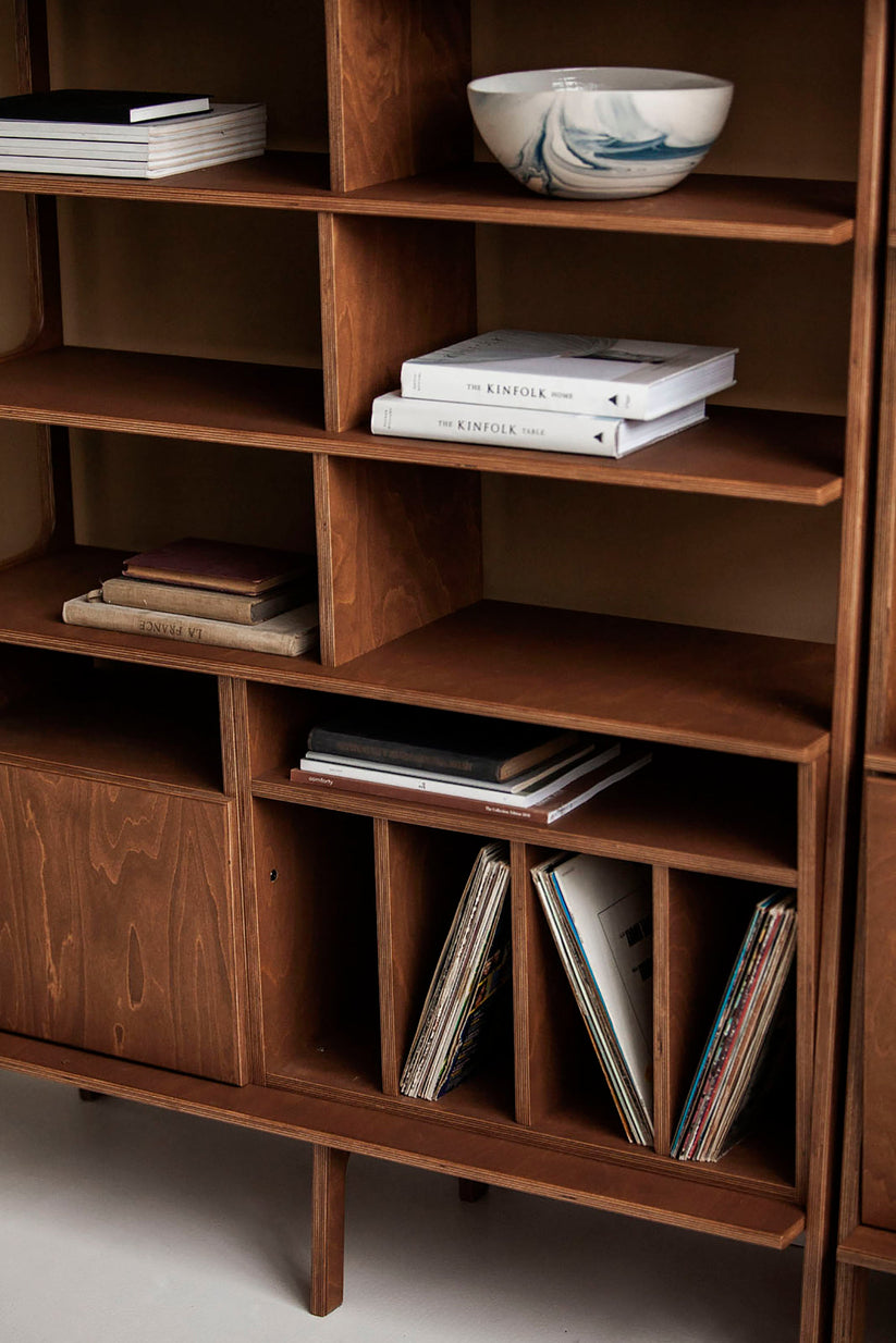 Mid-Century Modern Bookshelf: Vinyl Record Storage